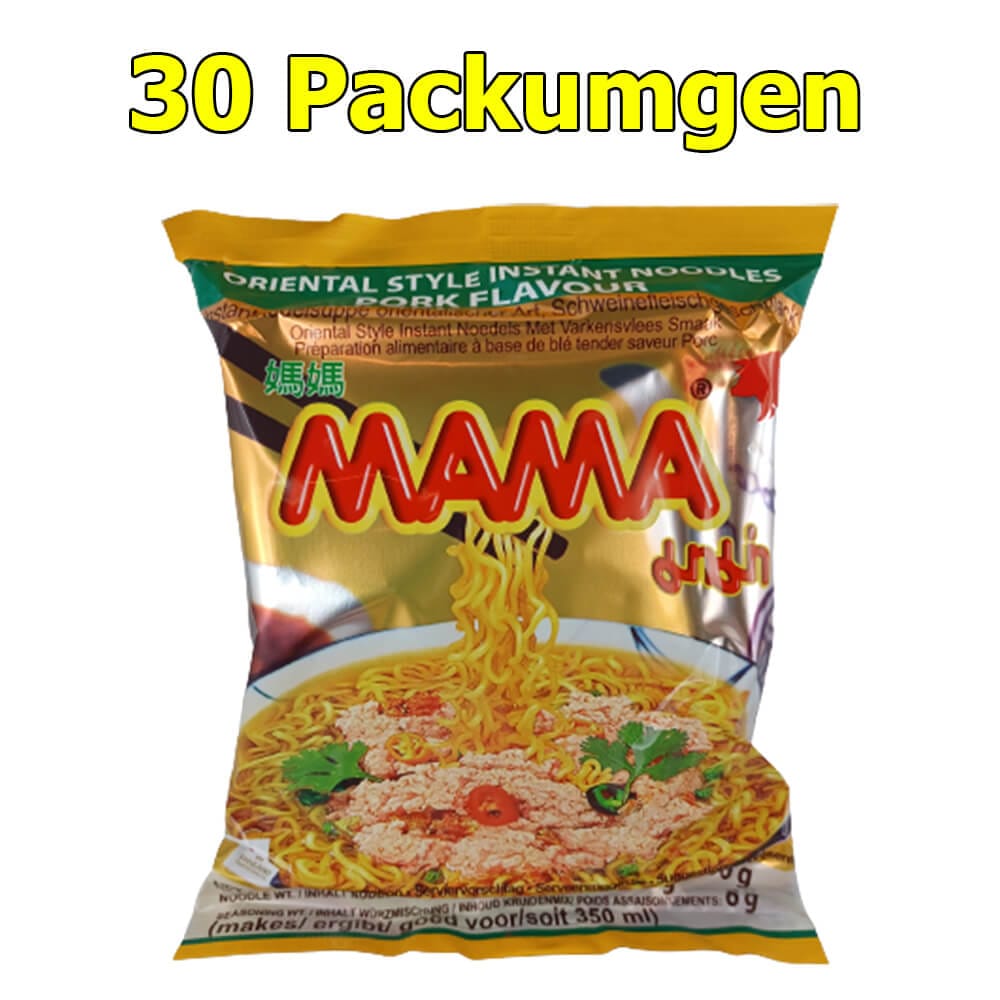 Mama Instant Nudeln Pork 30er Pack (30 x 60g) günstig online kaufen ...